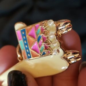 Accessories | Gold Lama With Tassel Keychain | Poshmark